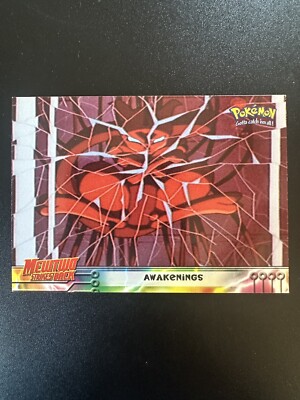 Pokemon Card AWAKENINGS #2 Mewtwo Strikes Back Pokemon TOPPS Blue Logo ...
