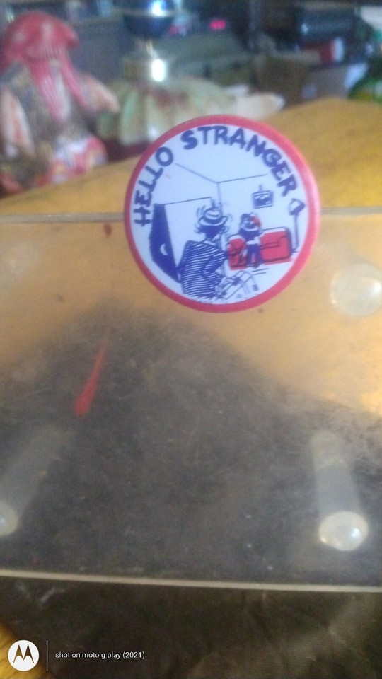 1940's "Hello Stranger" Tin Adult Theme Spike Pinback Excellent | eBay