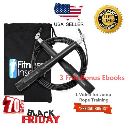 Jump Rope Crossfit Boxing Weighted Adult Ball Bearing Beaded Fitness ...