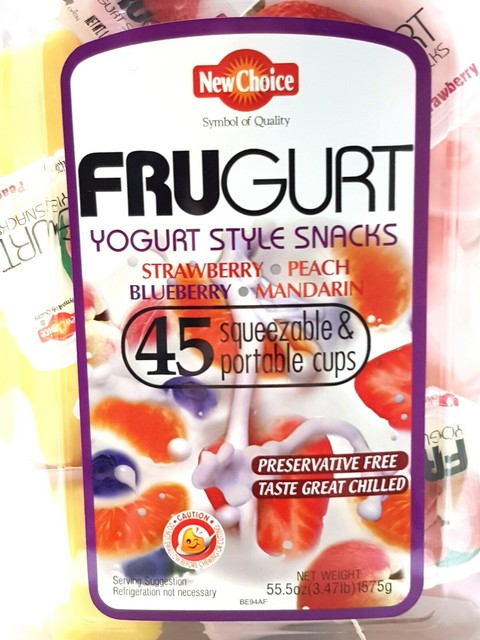 Choice Frugurt Yogurt Style Snacks 45x35g Squeezable Portable Cups 4 ...