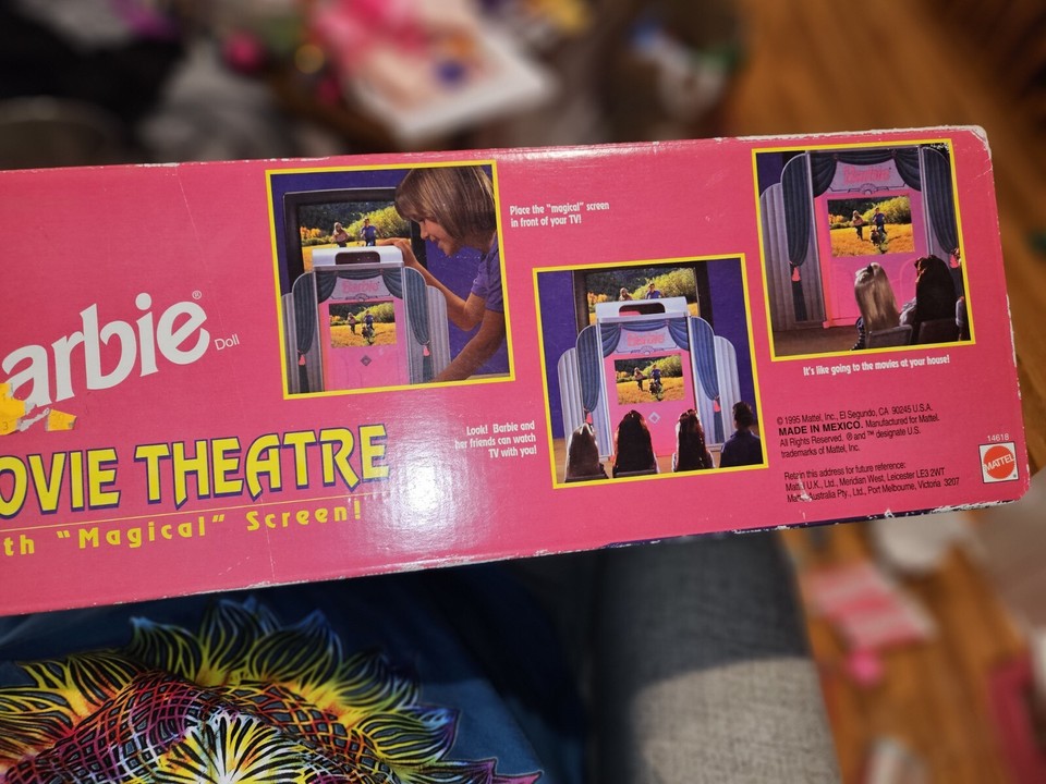 New 1995 BARBIE Vintage MOVIE THEATRE with Magical Screen Missing~ One ...