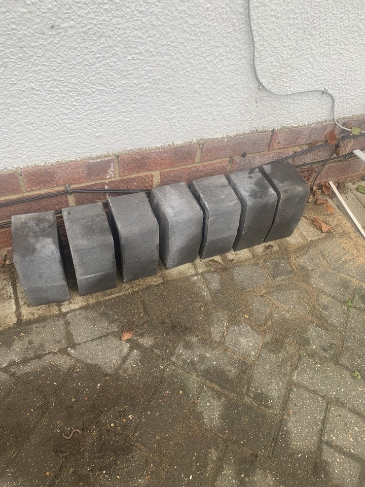 block paving kerb edging charcoal X 7 | eBay UK