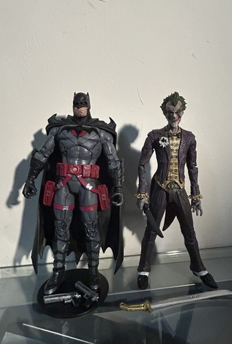 MACFARLANE TOYS CUSTOM PAINTED FLASHPOINT BATMAN AND ARKHAM CITY JOKER ...