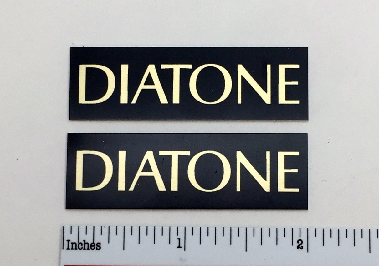 Diatone Speaker Badge Logo Custom Made Aluminum Pair Mitsubishi | eBay