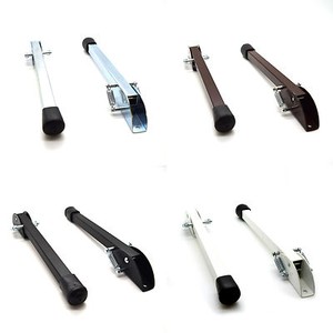 25cm Kick Down Stay Door Stop Square Spring Loaded Heavy Duty Doorstop ...