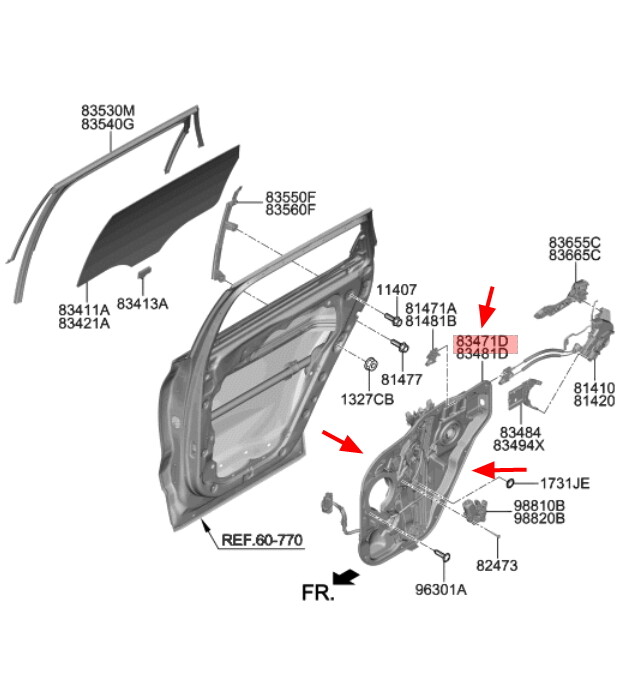 OEM 83471-S8000 Panel Assy Module Rear/Left Ups for Hyundai Palisade ...