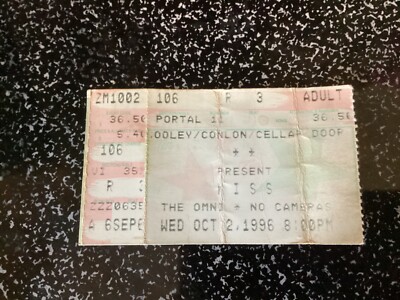 Kiss Ticket Stub June 28,1996 | eBay