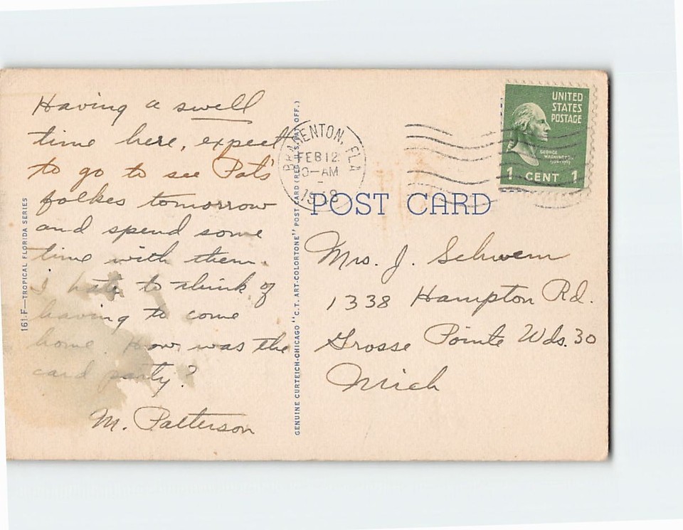 Postcard Beautiful And Grace In Florida | eBay