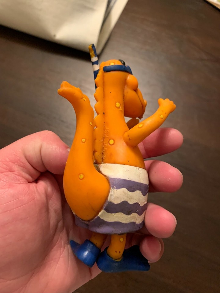 VINTAGE 1990s Kraft Mac and Cheese CHEESASAURUS REX Diver Figure ...