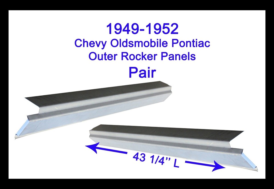 1949 1950 1951 1952 CHEVY OLDSMOBILE PONTIAC ROCKER PANELS 2DR NEW PAIR ...