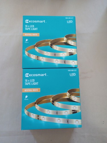 Ecosmart 16 ft LED Neutral White 450 Lumens, Plug-in New Lot Of 2 | eBay
