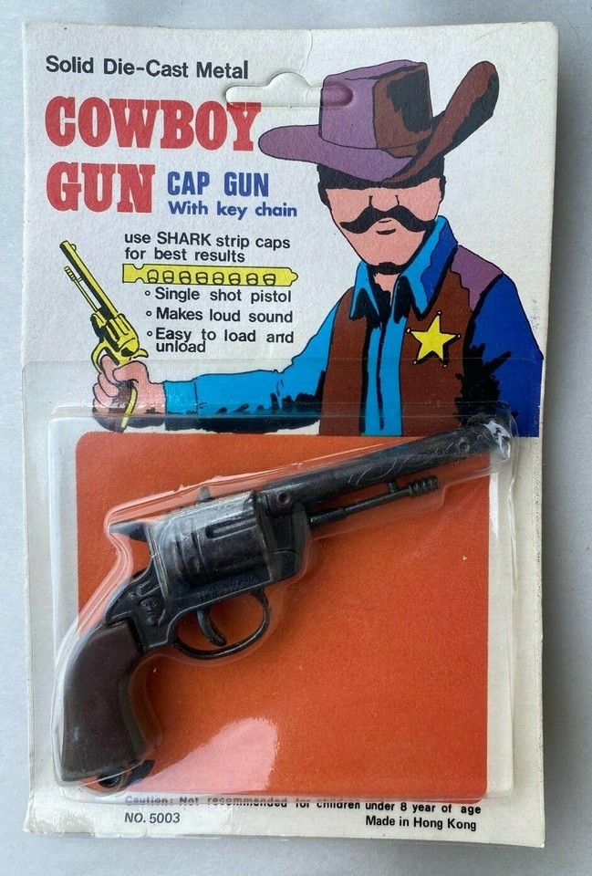 Set of 5 Miniature Die-cast Mini Metal Cap Guns 1970's Old Store Sock ...