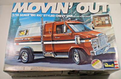 Revell Movin' Out 1/16 Scale "Big Rig" Styled Chevy Van Model Kit H ...