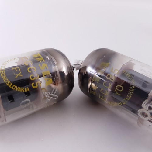 2 X ECC85 TESLA TUBE. 1959 PROD. SQUARE GETTER. MATCHED PAIR. 5. CH136 ...