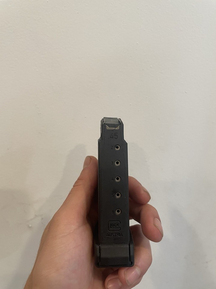 FACTORY OEM GLOCK 36 MAGAZINE .45 ACP 6 ROUND AUSTRIA SLIM SINGLE STACK ...