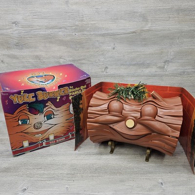 1999 Telco Christmas Yule Burner Talking Singing Log Battery Animated ...
