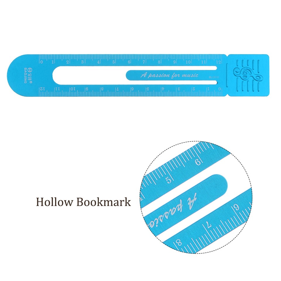2pcs Metric Straight Ruler 12cm Note Bookmark Metal Ruler Classroom ...