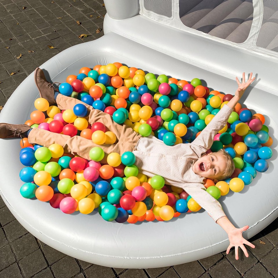 White Bounce House Toddler Bounce House, Bounce House for Kids 3-6 Mini ...