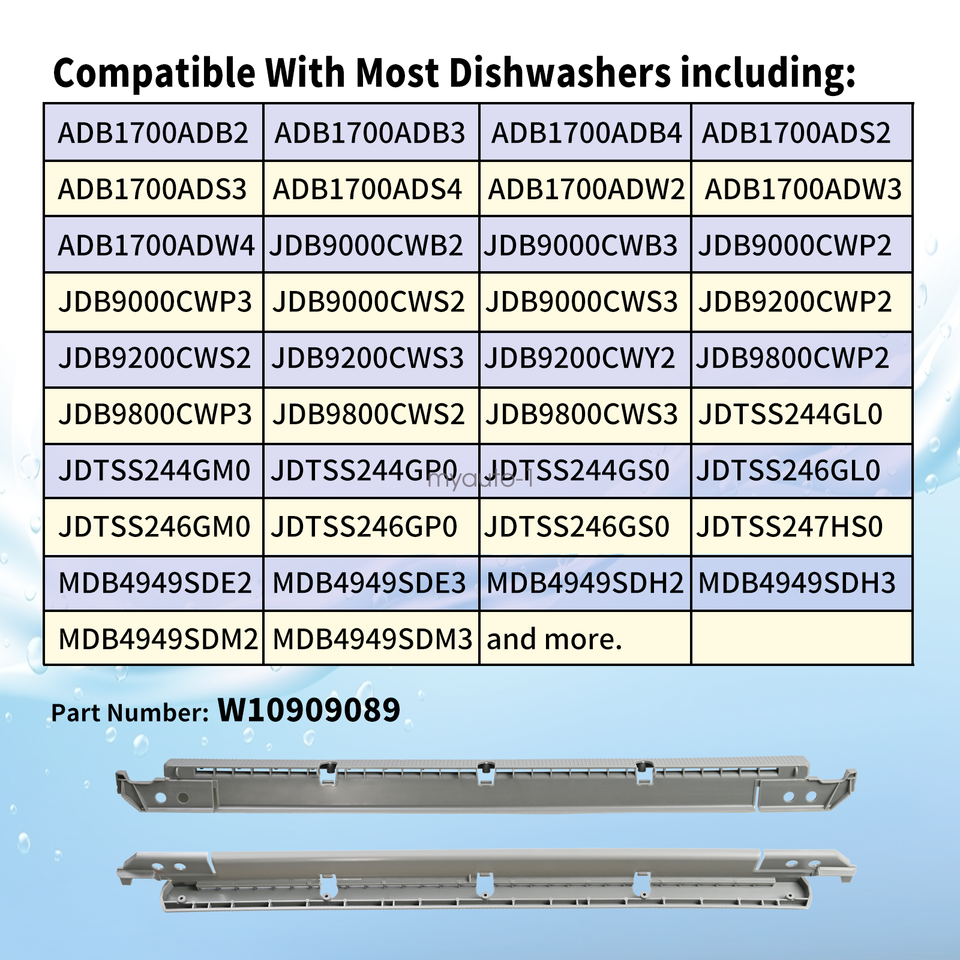 W10909089 W10667473 Dishwasher Lower Door Seal for Whirlpool Kitchenaid ...