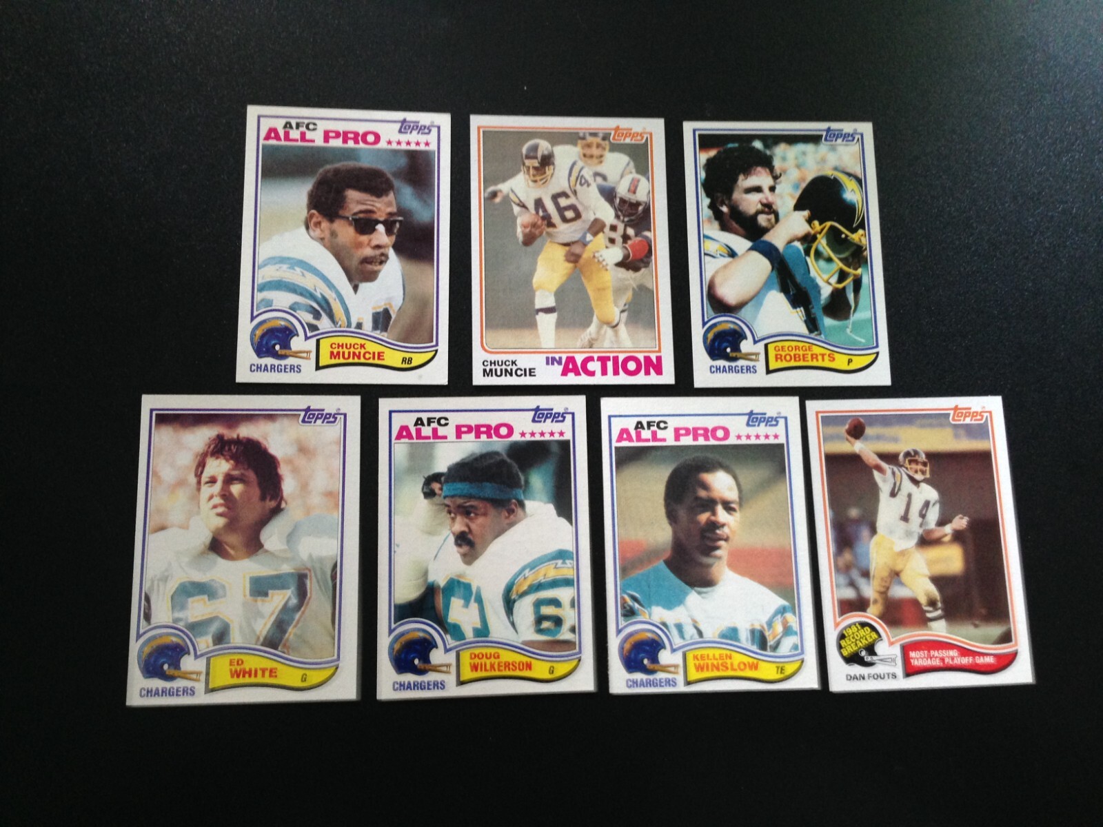 1982 TOPPS Football SAN DIEGO CHARGERS 19 CARD TEAM LOT Fouts AIR ...