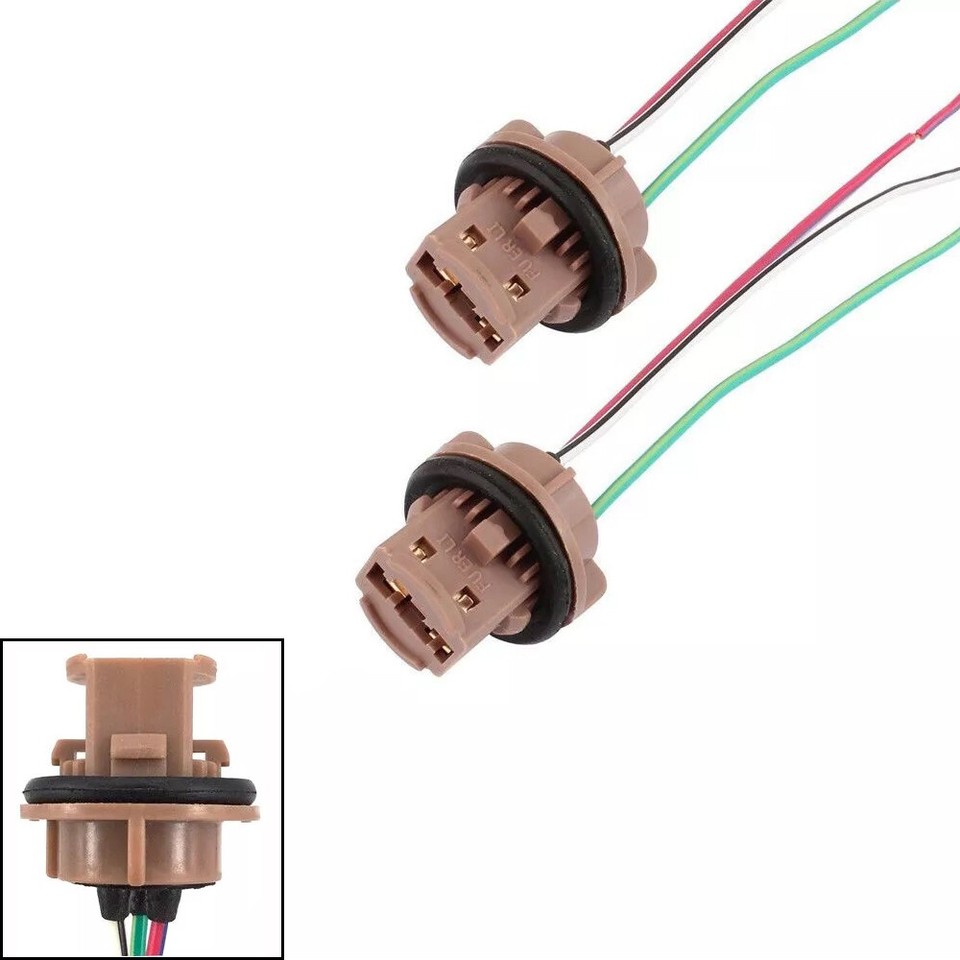 2pcs 7443 Front Turn Signal Light Female Socket Wiring Harness ...