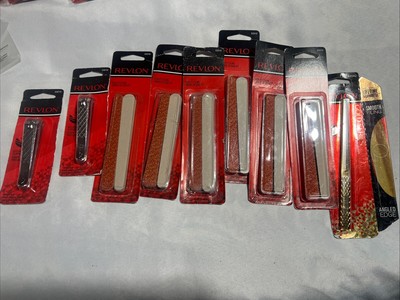 Revlon Titanium Nail File Tweezers And 60 Regular Files 2 Large Cliper ...