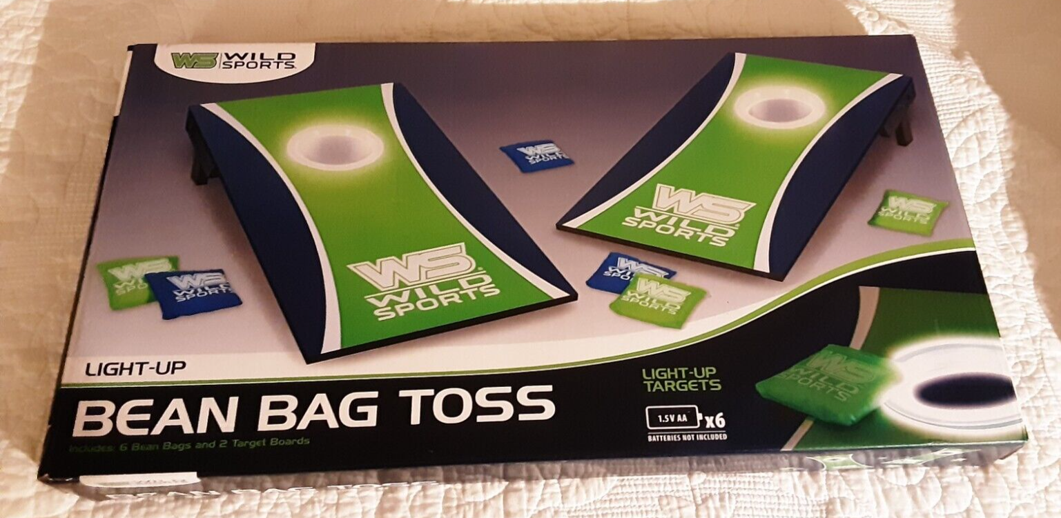 Wild Sports Light-Up Bean Bag Toss with 6 Bean Bags & 2 Light-Up Target ...