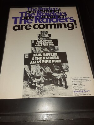Paul Revere And The Raiders Alias Pink Puzz Rare Original Promo Poster ...