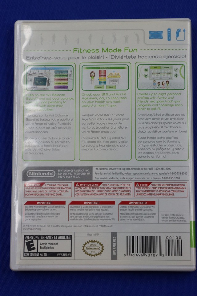 2008 Touch Generations Wii Fit Video Game for Nintendo Wii Console CIB ...