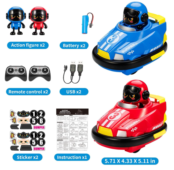 Interactive RC Bumper Cars Set of 2 - 2026 Battle Edition | Perfect ...