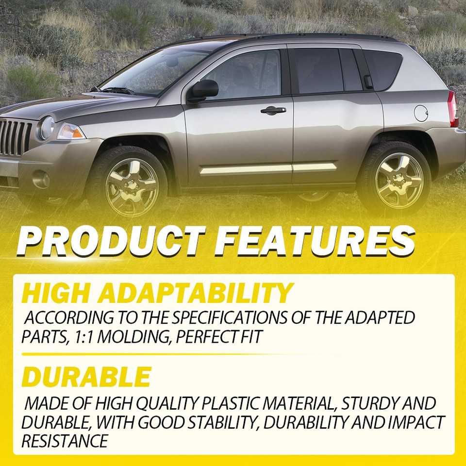 For 2007-2016 Jeep Side Compass Sport Left+Right Outside Black Rear ...