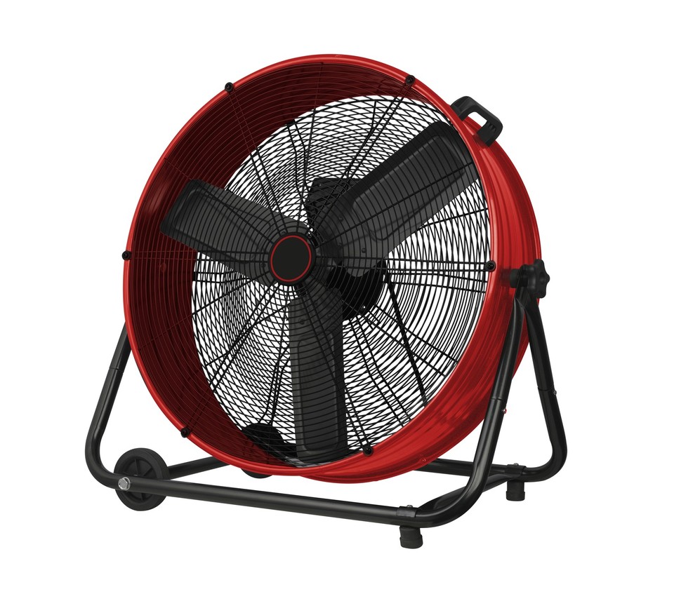 Industrial Floor Fan 24 Inch Airflow Fan with Adjustable 3-Speed 4800 ...