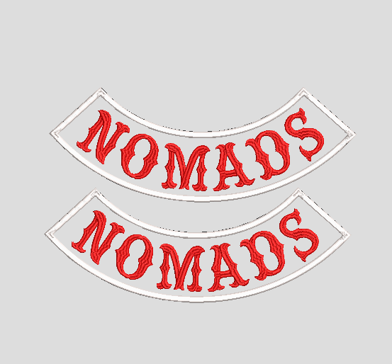 Nomads Rocker Motorcycle Club Embroidered 1 patch (W 13.16 X H 5.05) | eBay