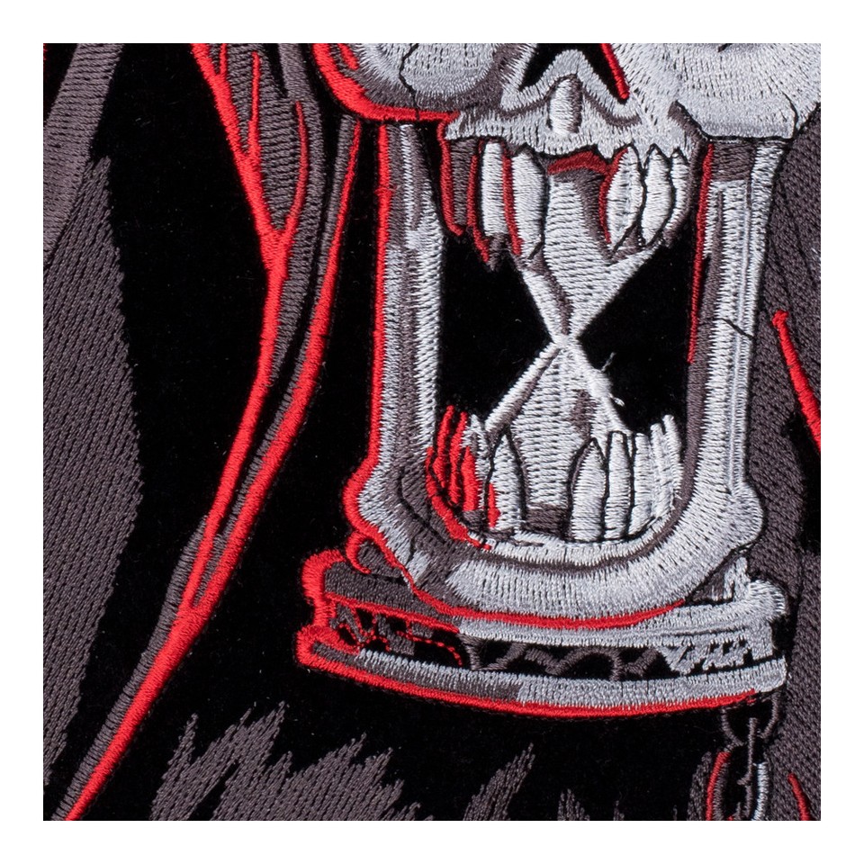 Countdown To Death Grim Reaper Hourglass Patch, Reaper Skull Patches | eBay