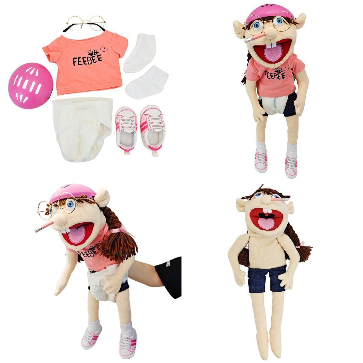 60cm Funny Feebee Jeffy Sister Puppet Parent Child Interaction Plush ...