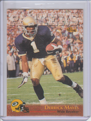 1996 Classic NFL Rookies Card #17 Derrick Mayes Green Bay Packers ...