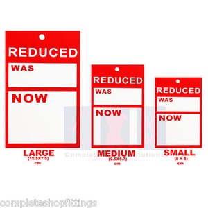 100x REDUCED WAS NOW PRICE TAGGING GUN CARD PRICING GUN HANGER SWING ...