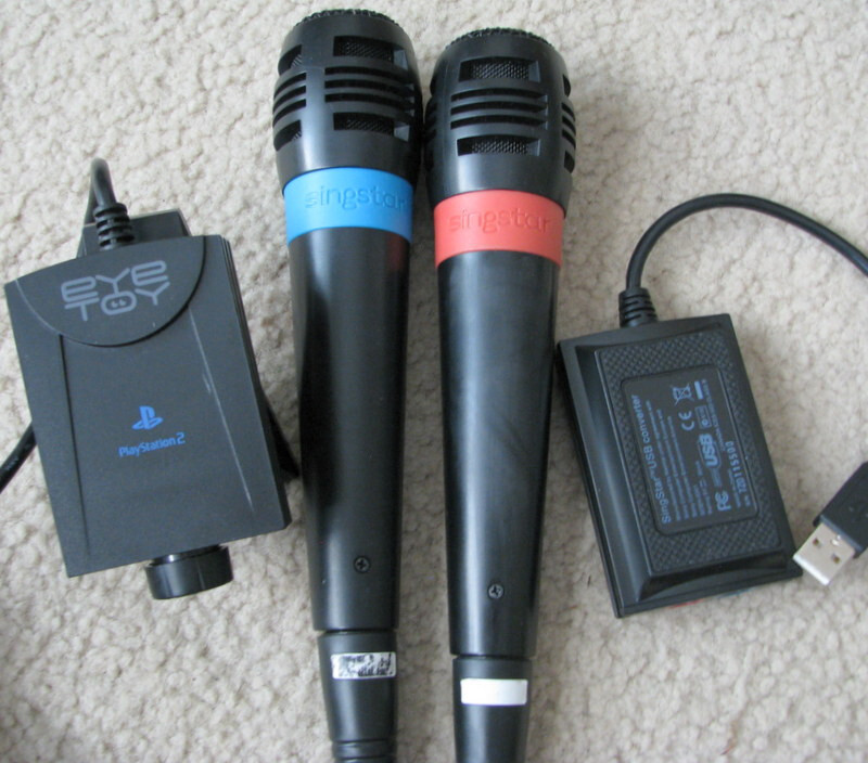 Sony Playstation 2 - Singstar Microphone Lot of (2) Karaoke + Eyetoy ...