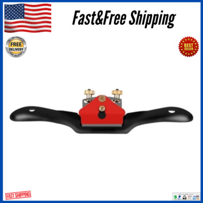 10" Adjustable Spokeshave Plane with Flat Base, Metal Blade Wood Spoke ...