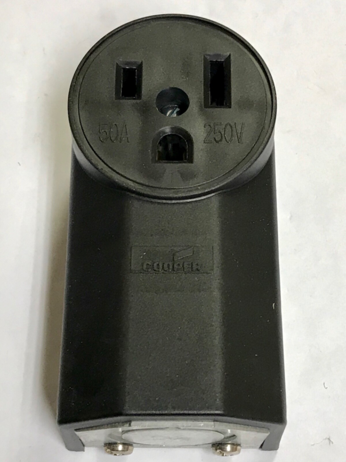 BOX OF 10 COOPER 112BK BOX C BLACK 50 AMP 125 VAC 250 VAC Welding Range ...