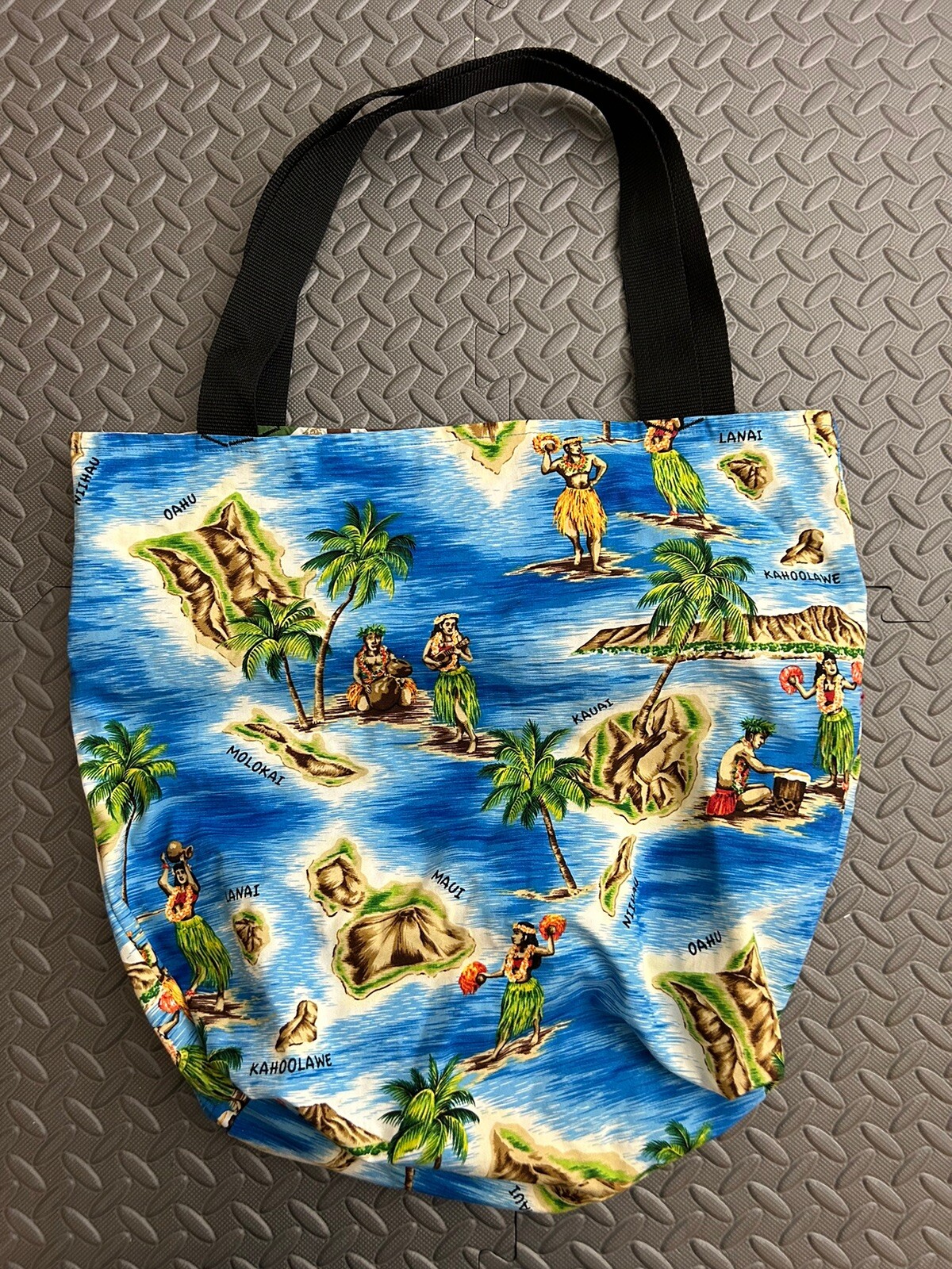 Hawaii Beach Bag Hawaiian Bag Maui Oahu Lanai Islands Design Palms ...