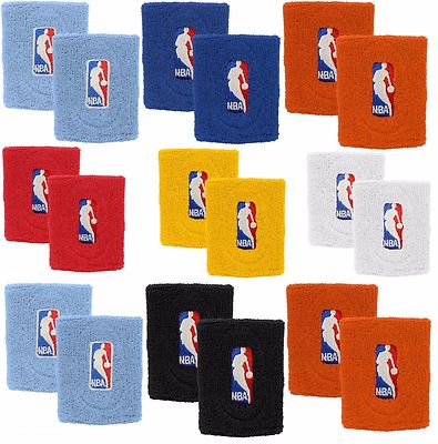 Basketball NBA Logo Wristbands Athletic Sports Bands - Multiple Colors ...