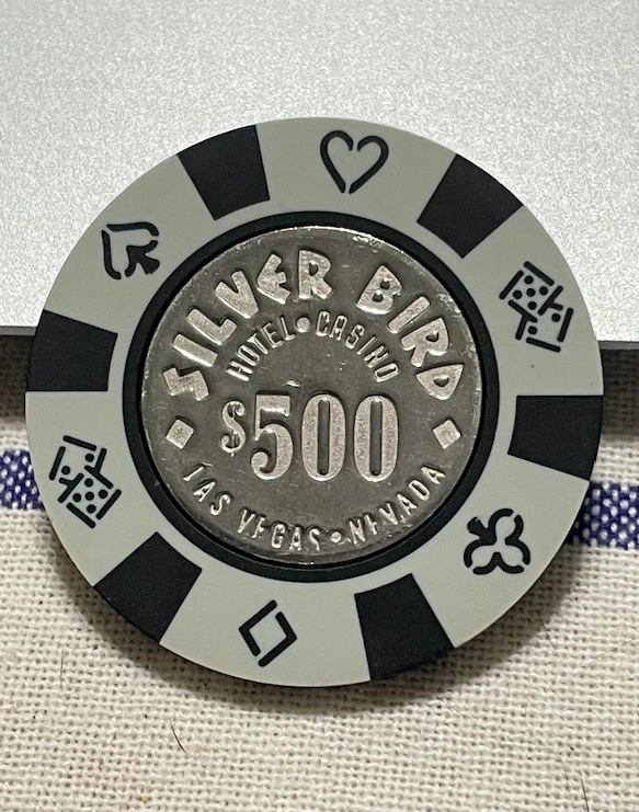Silver Poker Chip From Vegas