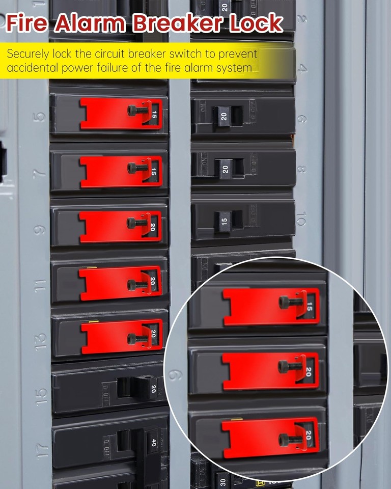 20 Sets Fire Alarm Locks, Fire Alarm Breaker Lock, Work to Prevent ...