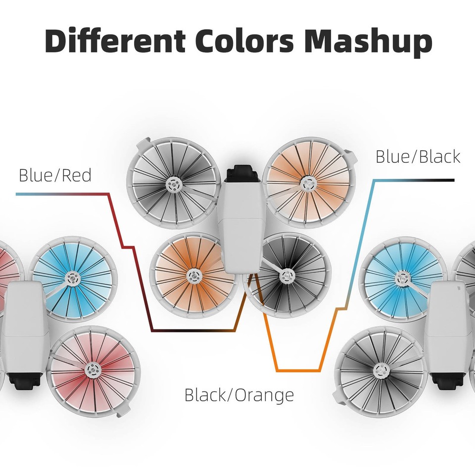 8x Quick Release Colorful Propellers Blade Replacement For DJI Flip ...