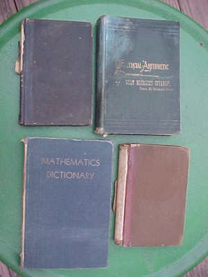 4 Math Book 1873 Elementary Geometry , 1891, 1893 School Algebra,1943 Dictionary | eBay