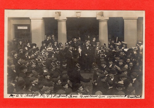 Alfred Paget Hedges Liberal MP Tunbridge Wells 1906 RP pc see back Ref ...