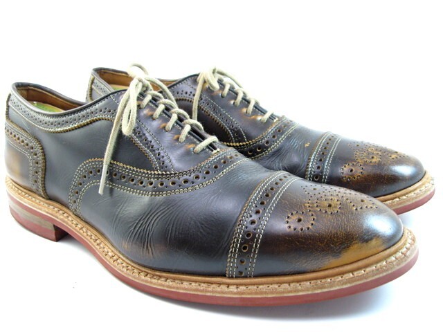 Allen Edmonds "STRANDMOK" Men's Leather Cap-Toe Oxfords 13 D Brown ...