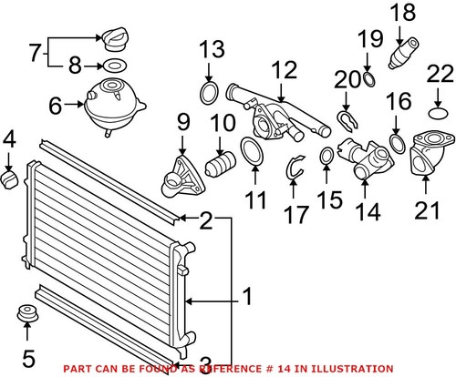 Engine Coolant Inlet Flange Genuine For VW 03H121133 | eBay