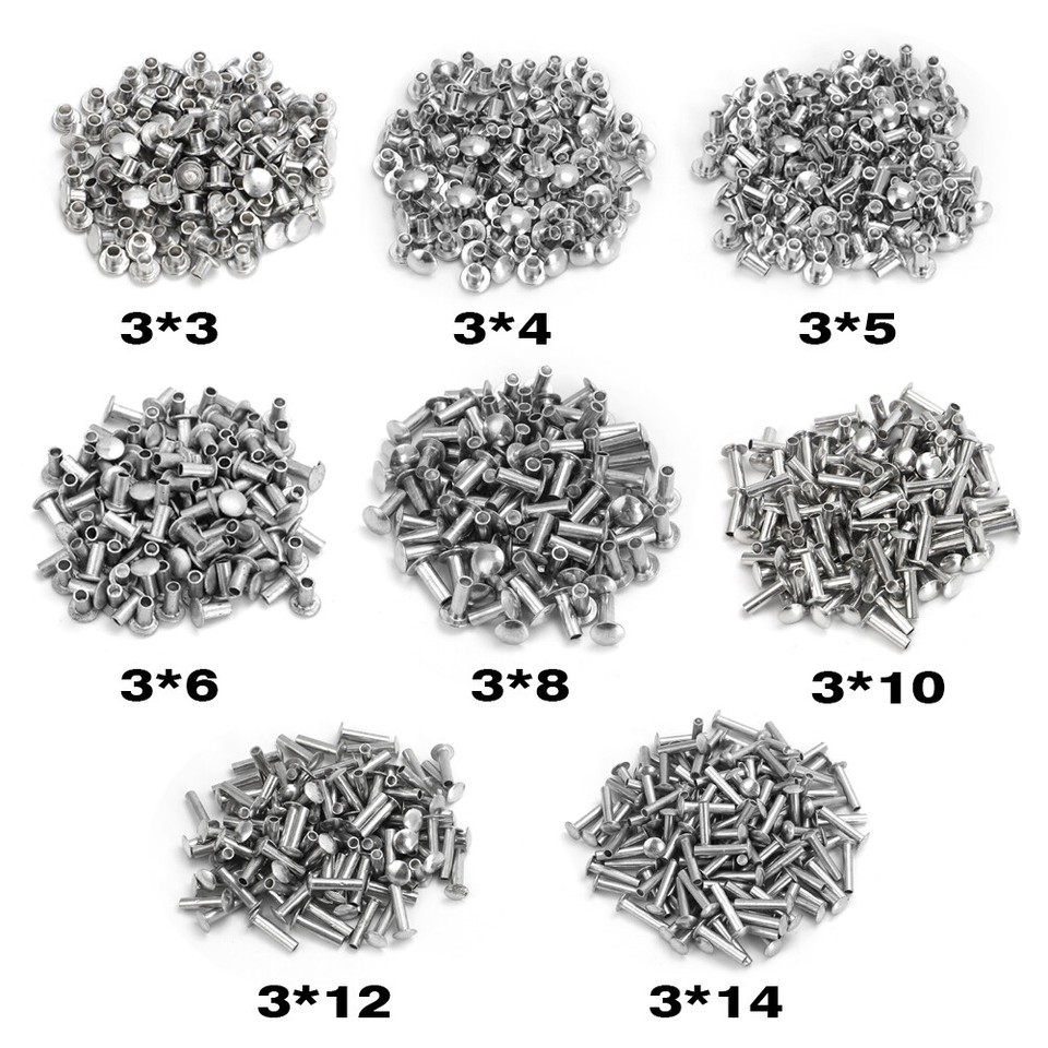 For Tonka Semi Tubular Rivets 1/8" Diameter 800PCS Super Assortment Toy Parts US | eBay